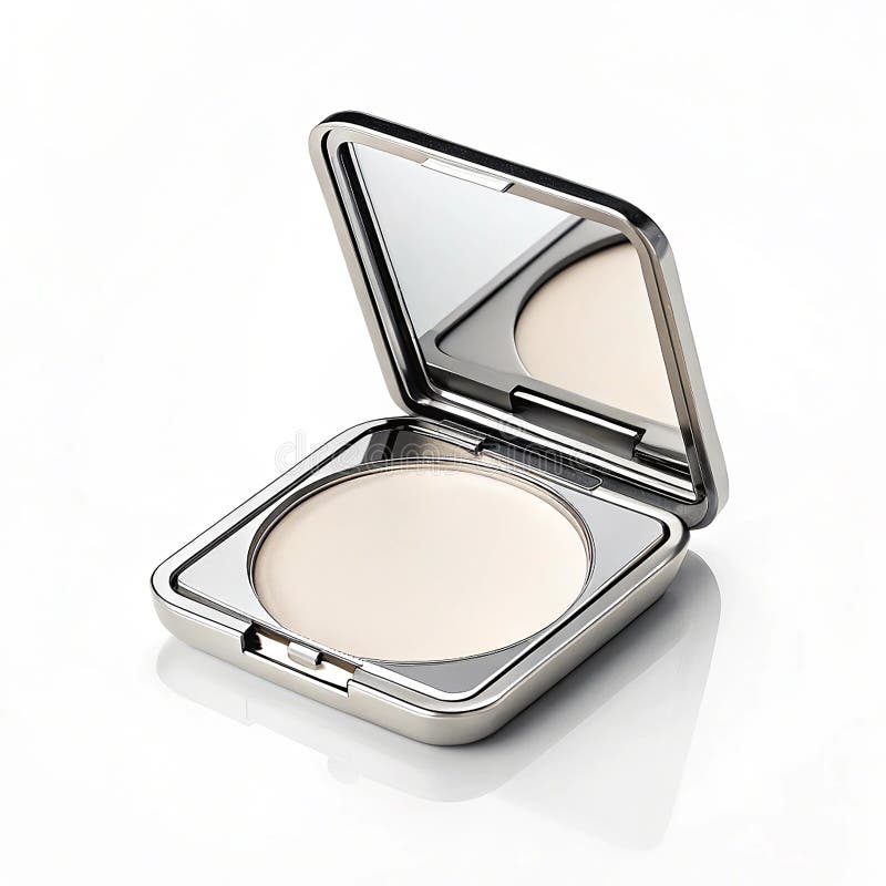 Compact Powder Case on White Background Stock Illustration ...