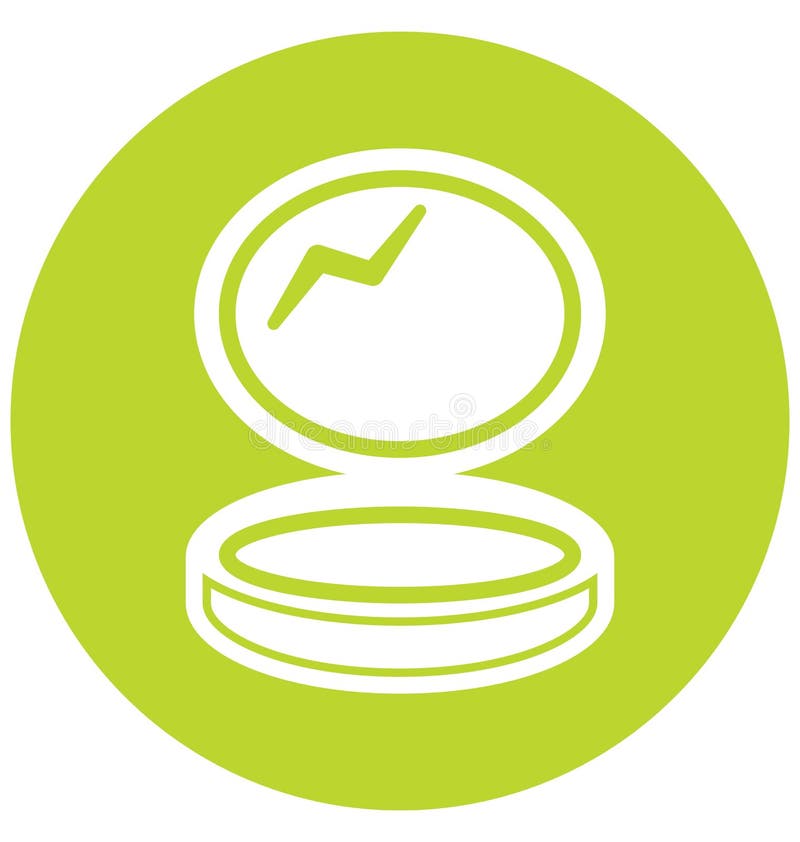 Compact Powder Isolate Vector Icon Editable Stock Vector - Illustration ...