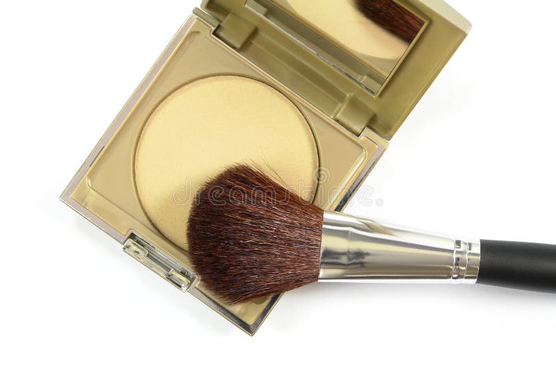 Compact Powder stock photo. Image of glamour, beige, brush - 40944346