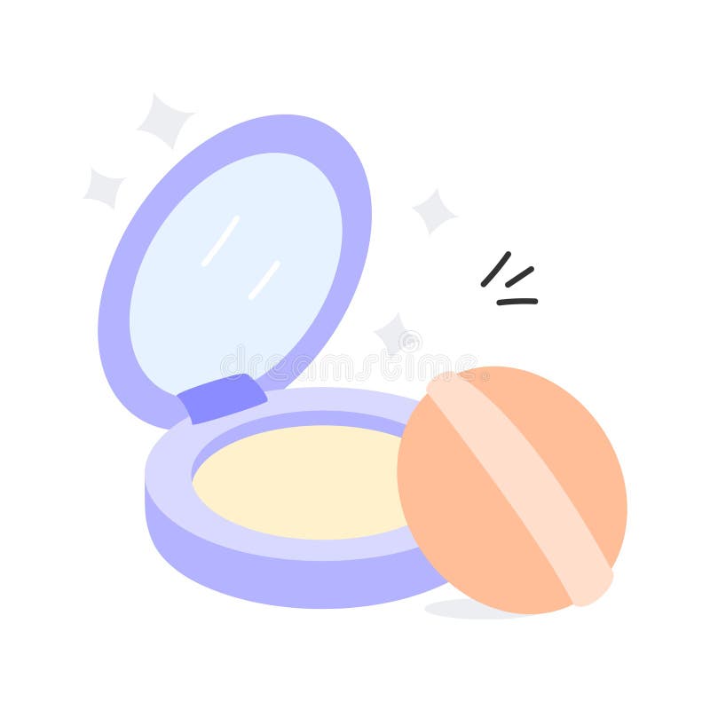 Compact Powder, Well Designed Icon of Face Powder Stock Illustration ...