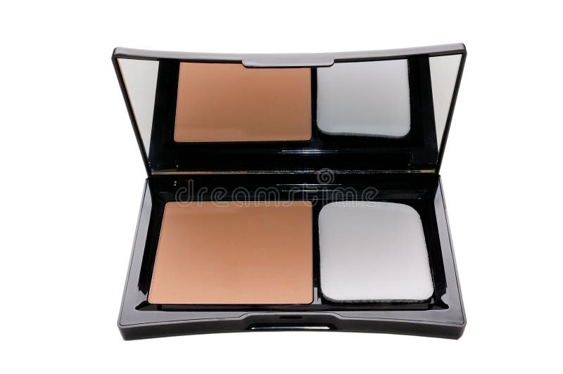 Compact Powder Blush Box with Brush Stock Image - Image of makeup ...