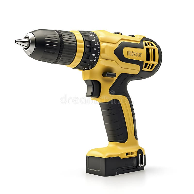 Compact and Powerful Cordless Power Drill with Yellow and Black Design ...