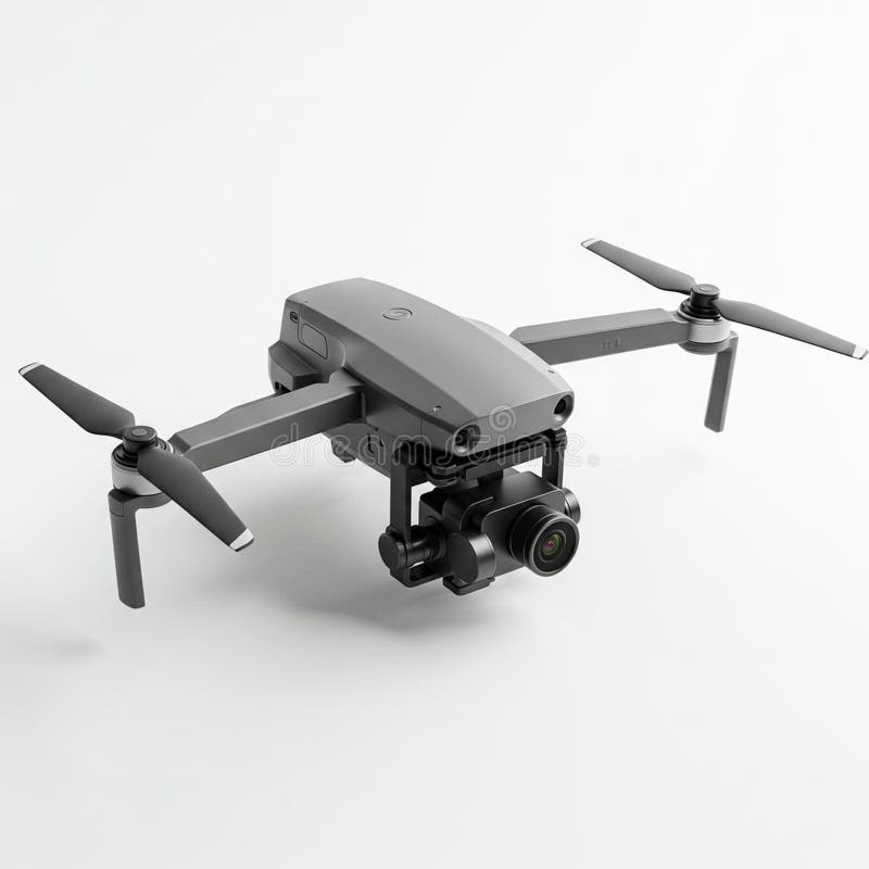 Compact Quadcopter Drone with a Sleek, Rectangular Design, Featuring ...