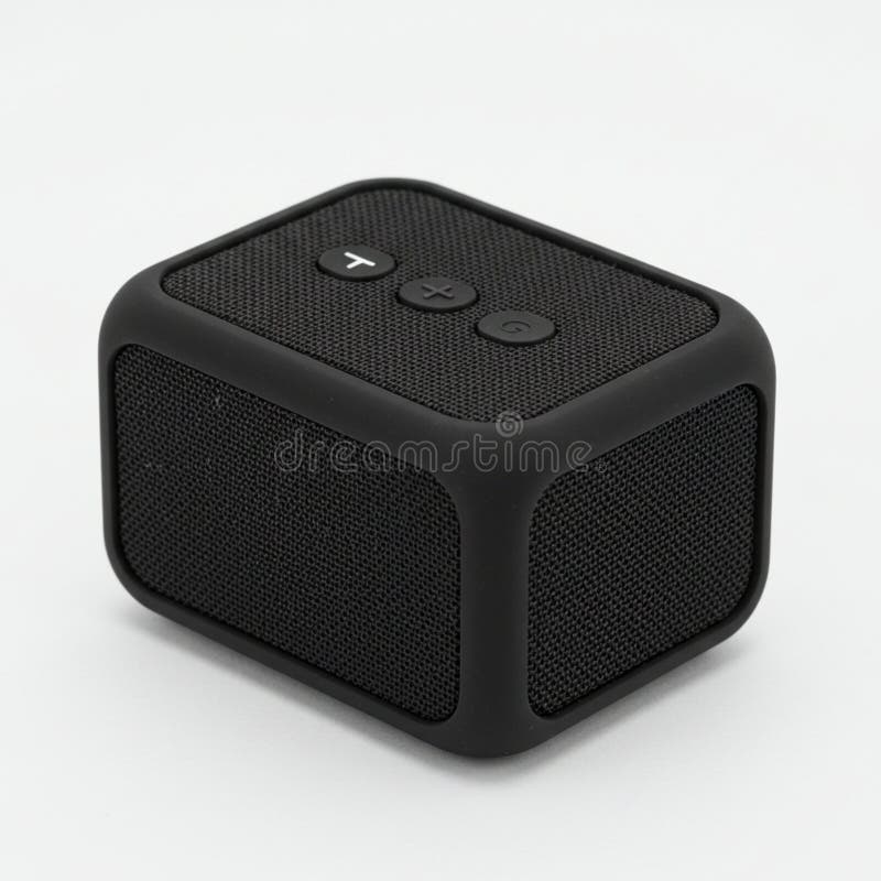 A Compact, Rectangular Black Bluetooth Speaker with a Mesh Grille. it ...