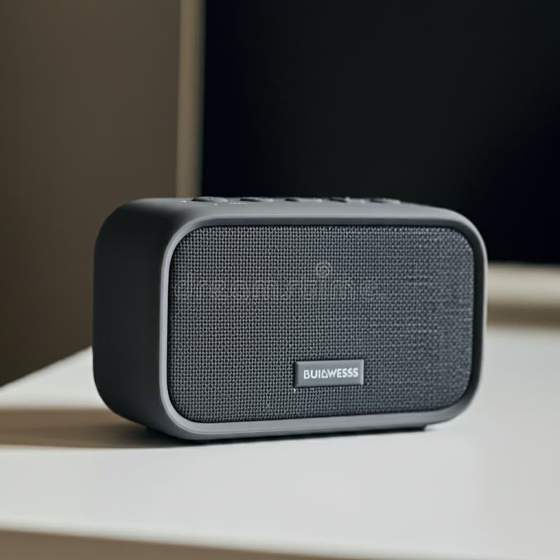 A Compact, Rectangular Bluetooth Speaker with Rounded Edges Sits on a ...
