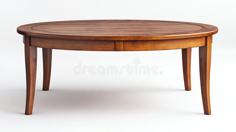 Compact Rectangular Coffee Table with Clean Design, Isolated on White ...