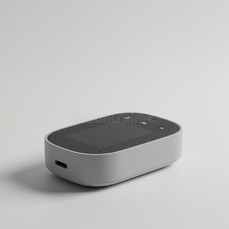 Compact, Rectangular Electronic Device with Rounded Corners, Featuring ...