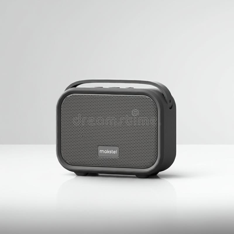 A Compact, Rectangular Portable Speaker with a Sleek, Gray Design. the ...