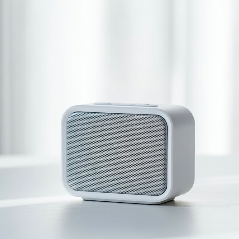 A Compact, Rectangular Speaker with a Sleek Design. Encased in Matte ...