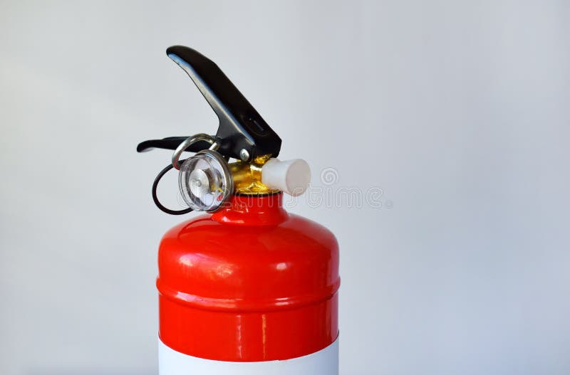 Compact Red Fire Extinguisher for Auto or Home on White Background. for ...