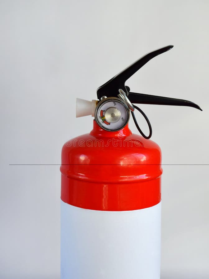 Compact Red Fire Extinguisher for Auto or Home on White Background. for ...