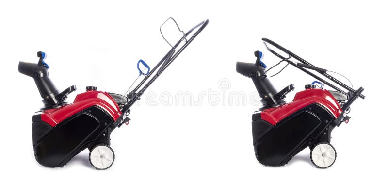 Red Gas Snowblower Isolated On White 3 Stock Image - Image of ...