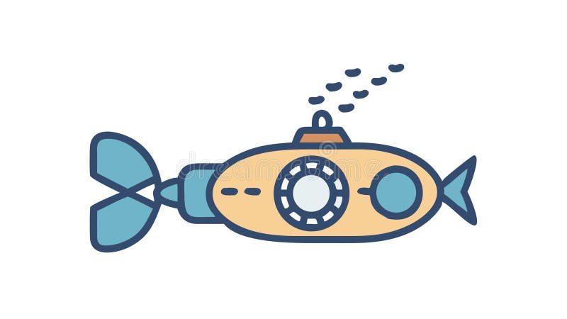 Compact Research Submarine, Vector Design Generative AI Stock Vector ...