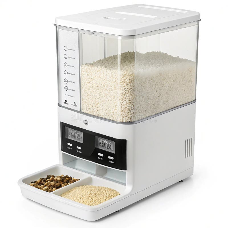 Compact Rice Dispenser for Kitchen Stock Illustration - Illustration of ...