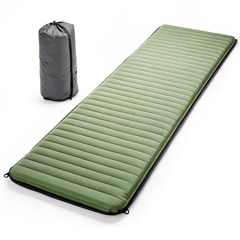 Compact Self Inflating Sleeping Pad for Camping Stock Illustration ...