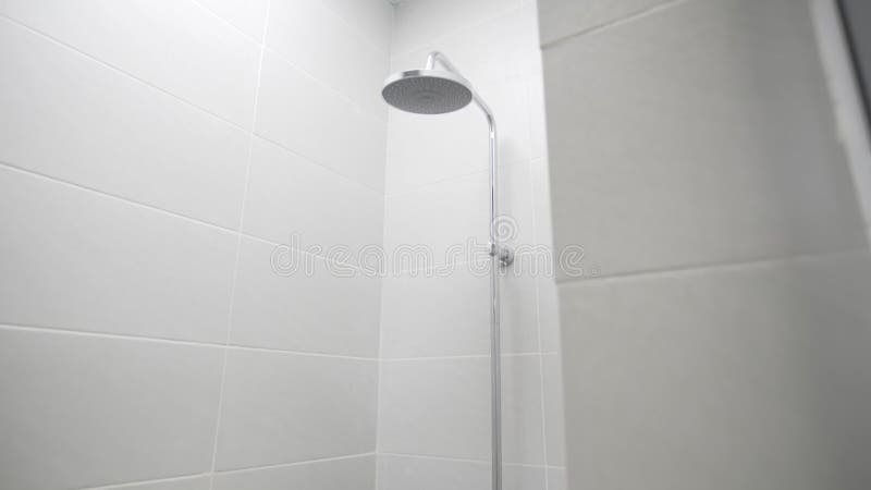 Compact Shower Features Modest Fixture with Basic Spray Head Stock ...