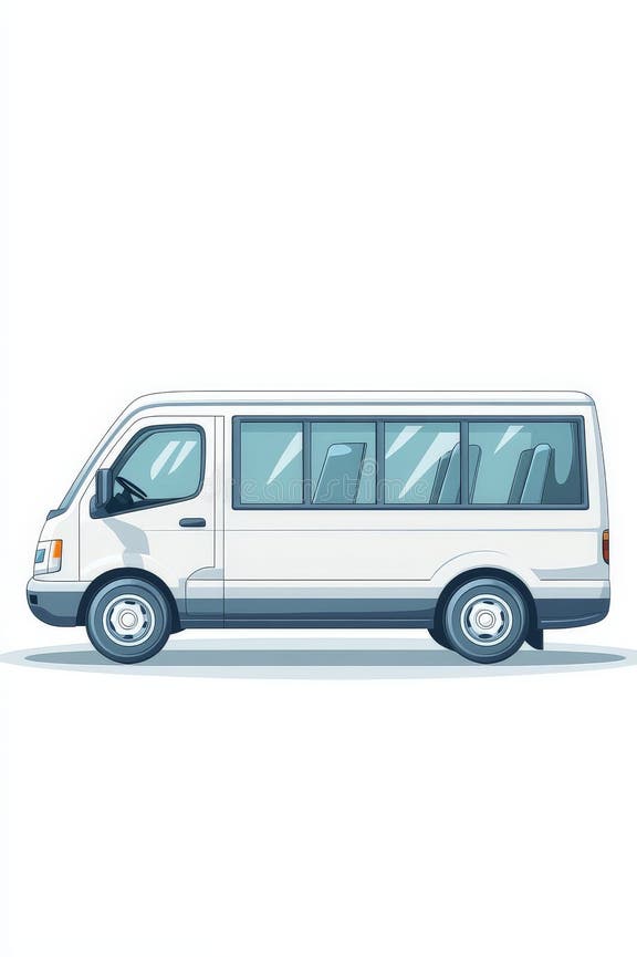 Compact Shuttle Bus Design stock illustration. Illustration of urban ...