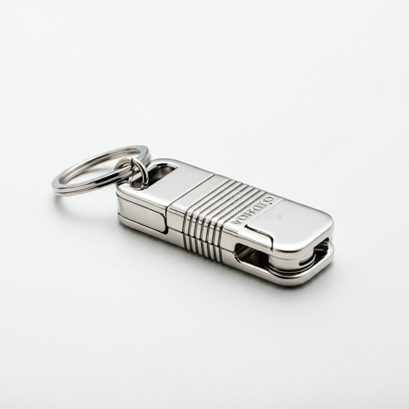 Compact Silver Metal Lighter with a Sleek, Rectangular Design Featuring ...