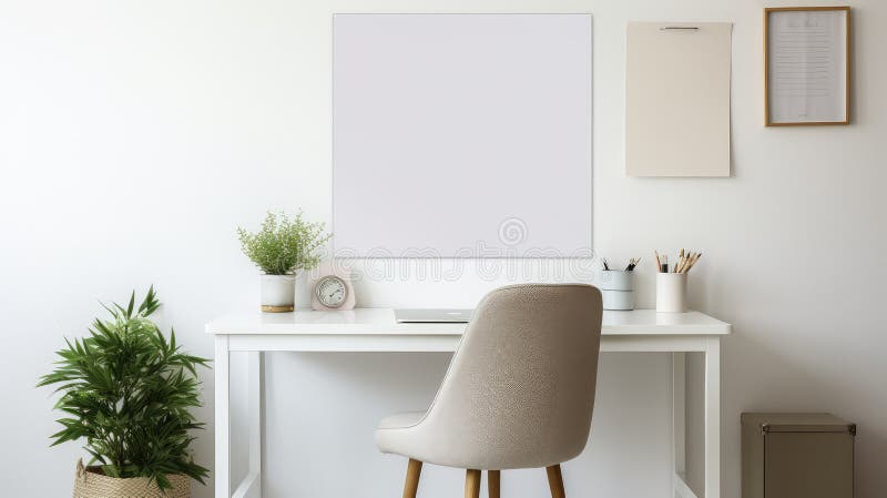 Compact Simple Office Background Stock Illustration - Illustration of ...