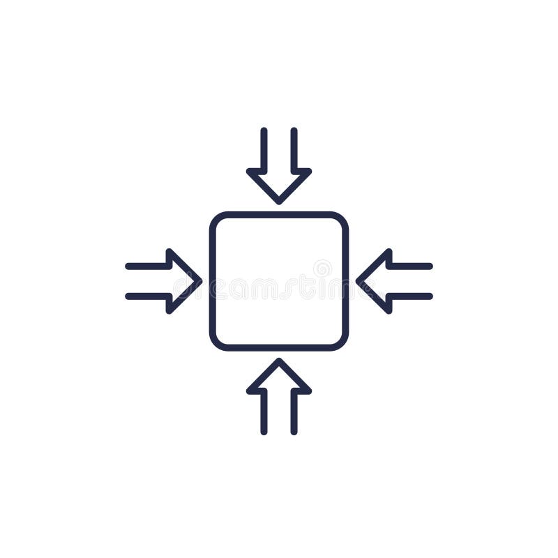 Compact Size Icon, Line Vector Stock Vector - Illustration of force ...