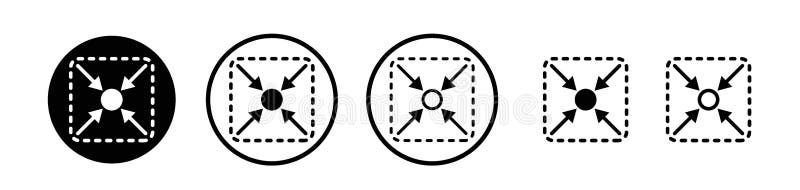 Compact Size Icon (2) Vector Set on White Background Stock Vector ...