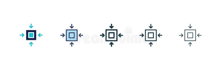 Compact Size Icon Vector Set on White Background Stock Vector ...
