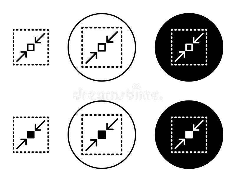 Compact Size Icon (2) Vector Set on White Background Stock Vector ...