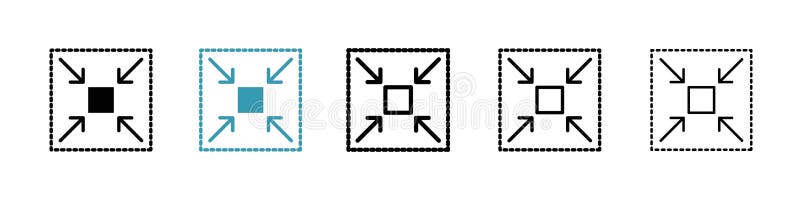 Compact Size Icon (2) Vector Set on White Background Stock Vector ...
