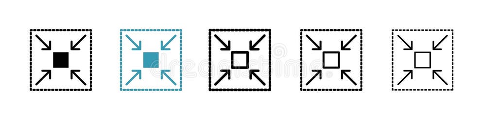 Compact Size Icon (2) Vector Set on White Background Stock Vector ...