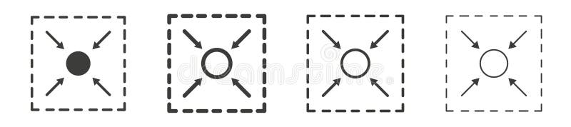 Compact Size Icon (2) Vector Set on White Background Stock Vector ...