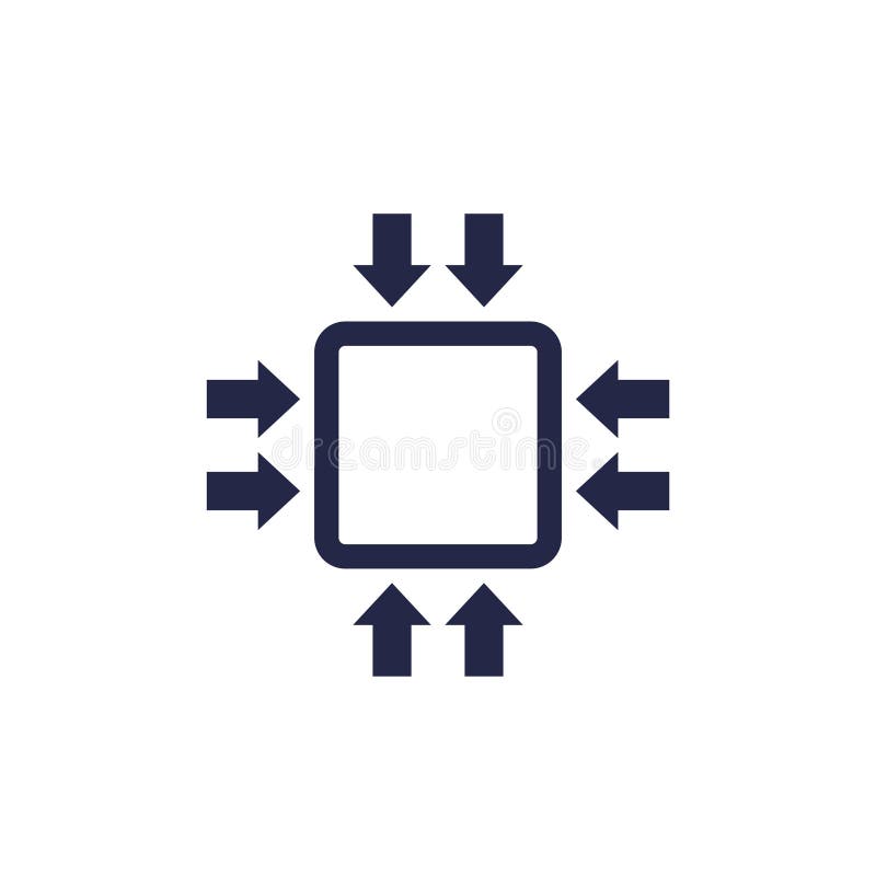 Compact size icon on white stock vector. Illustration of squeeze ...