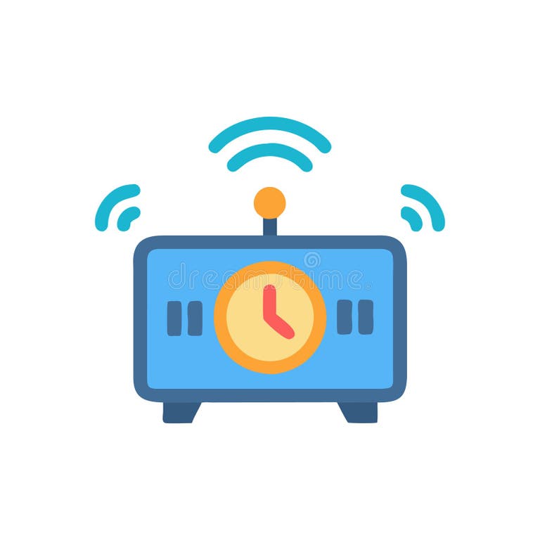 Compact Smart Alarm Clock for Easy Use Stock Illustration ...