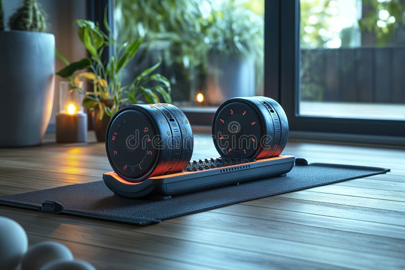 Compact, Smart Exercise Wheel Designed for Core Workouts Stock ...