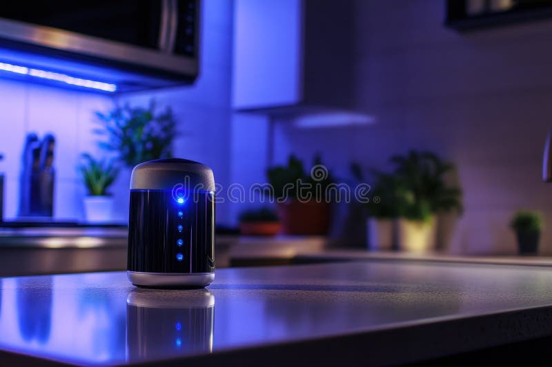 Smart Device Modern Kitchen Ambient Lighting Minimalist Design Stock ...