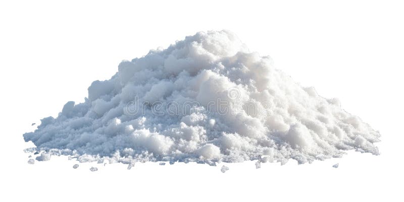 Compact Snow Heap with Smooth Texture Isolated on Transparent ...