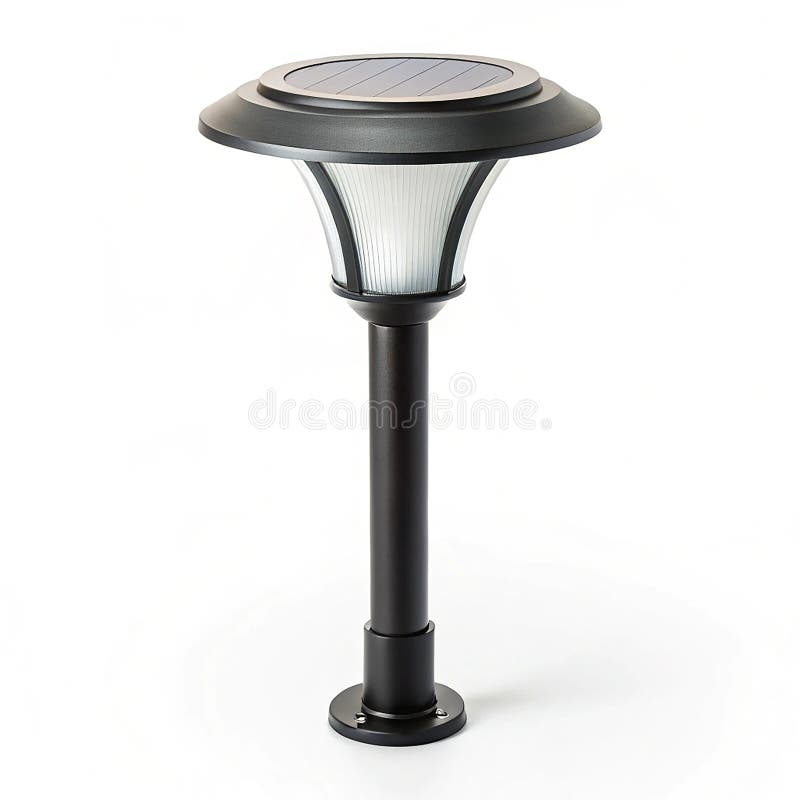 Solar Powered Garden Light on White Background Stock Illustration ...