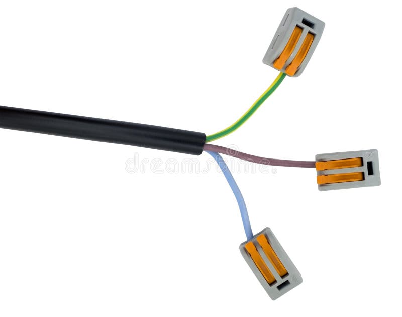Compact Splicing Connector with Connected Wire Stock Image - Image of ...