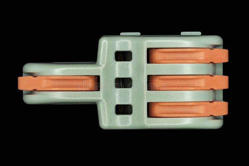 Compact Splicing Connector Isolated on Black Background. Stock Image ...