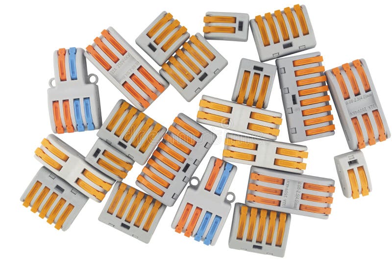 Compact Splicing Connector Isolated on White Stock Image - Image of ...