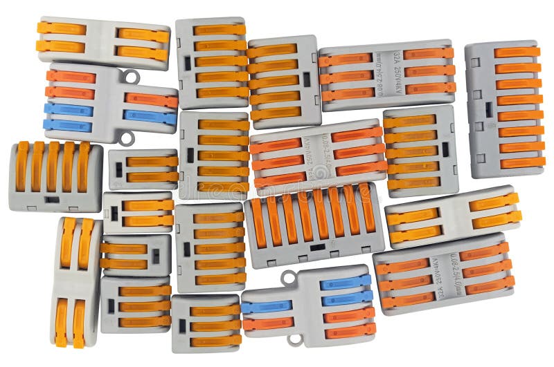 Compact Splicing Connector Isolated on White Stock Photo - Image of ...
