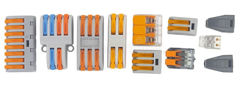 Compact Splicing Connector Isolated on White Stock Image - Image of ...