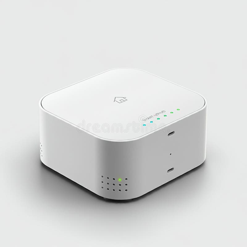 Compact, Square-shaped White Electronic Device with Rounded Edges ...