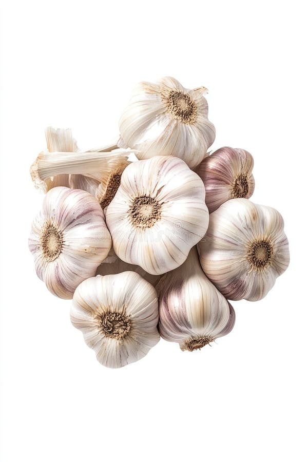 Garlic bulbs stacked stock image. Image of food, smell - 377119665
