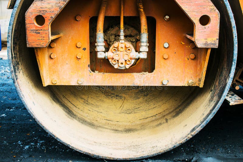 Compact Steamroller Flatten Stock Image - Image of wheel, pressure ...