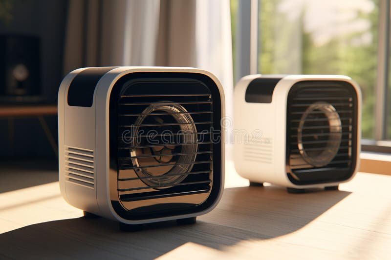 Compact and Stylish Personal Air Conditioners for Stock Image - Image ...