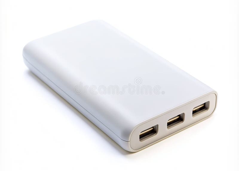 Compact and Stylish Portable Power Bank a White Charging Solution for ...
