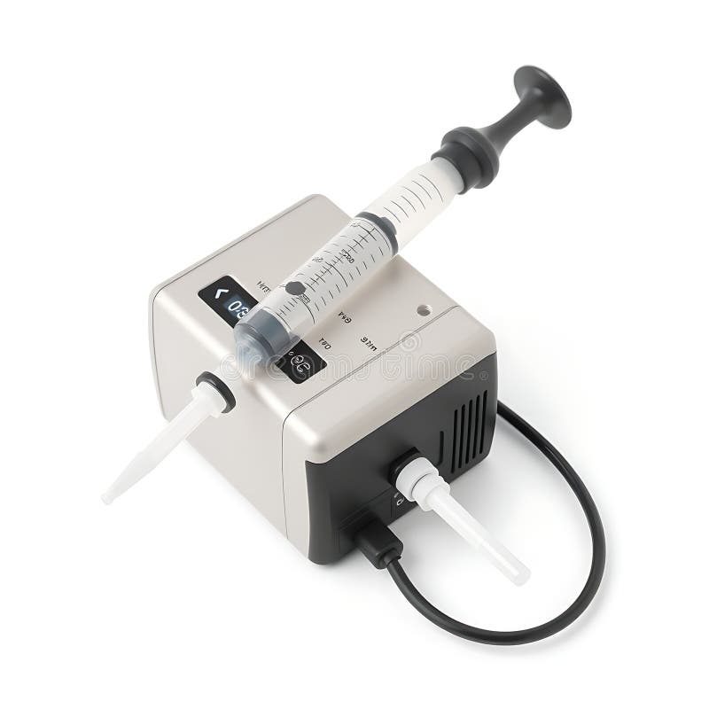 A Compact Syringe Pump with a Digital Interface and Attached Syringe ...