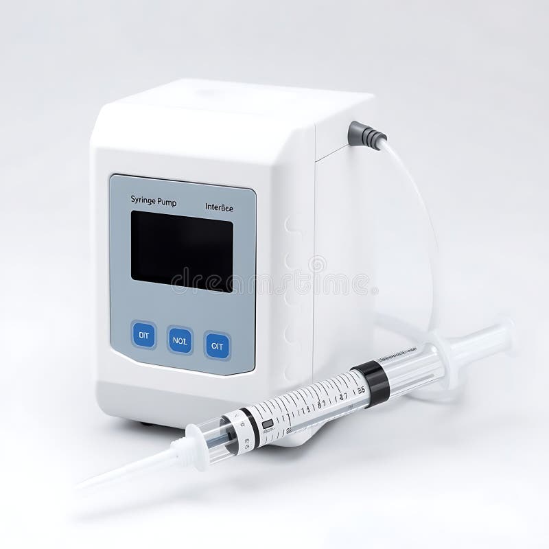A Compact Syringe Pump with a Digital Interface and Attached Syringe ...