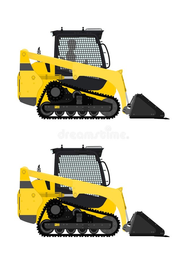 Compact track loader. stock vector. Illustration of industry - 94760469