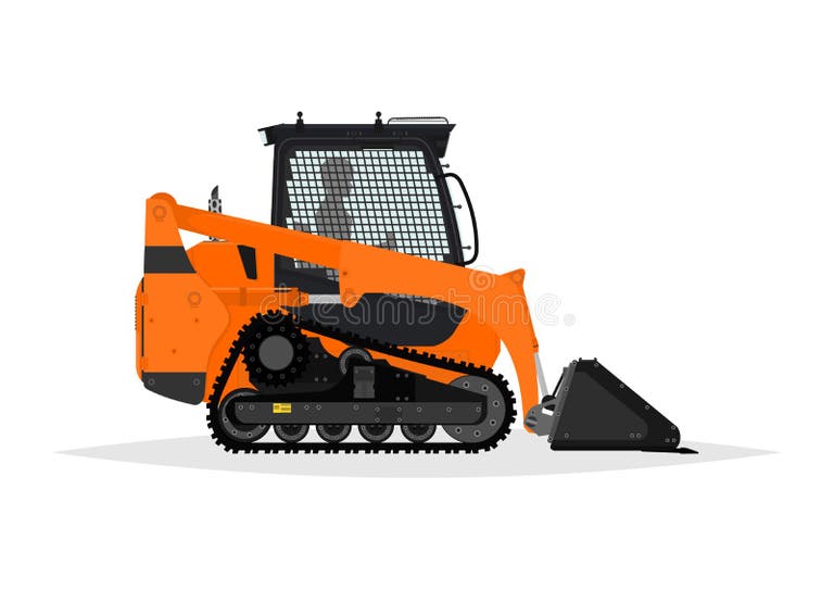 Compact Track Loader Stock Illustrations – 245 Compact Track Loader ...
